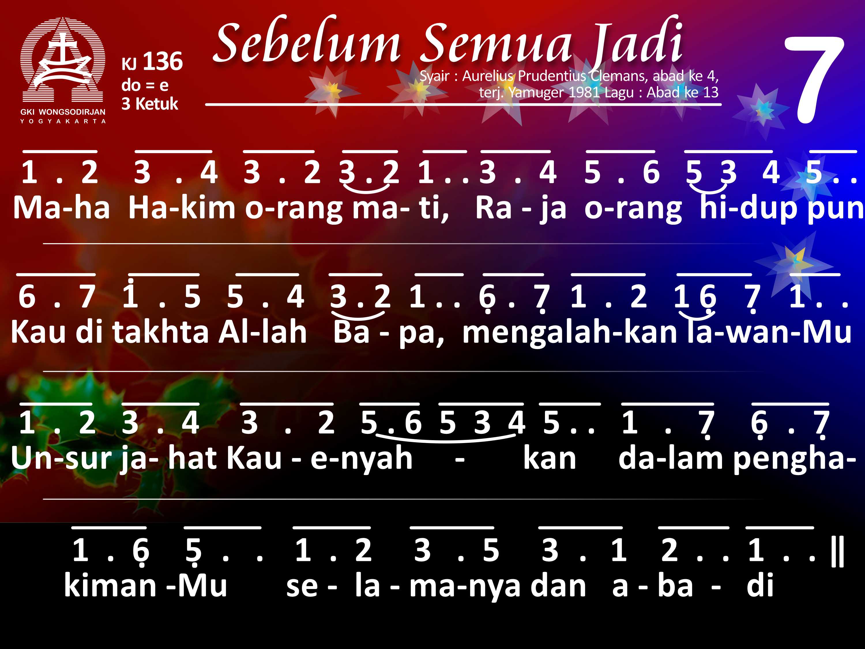 KidungOnline.com - KJ 136 SEBELUM SEMUA JADI