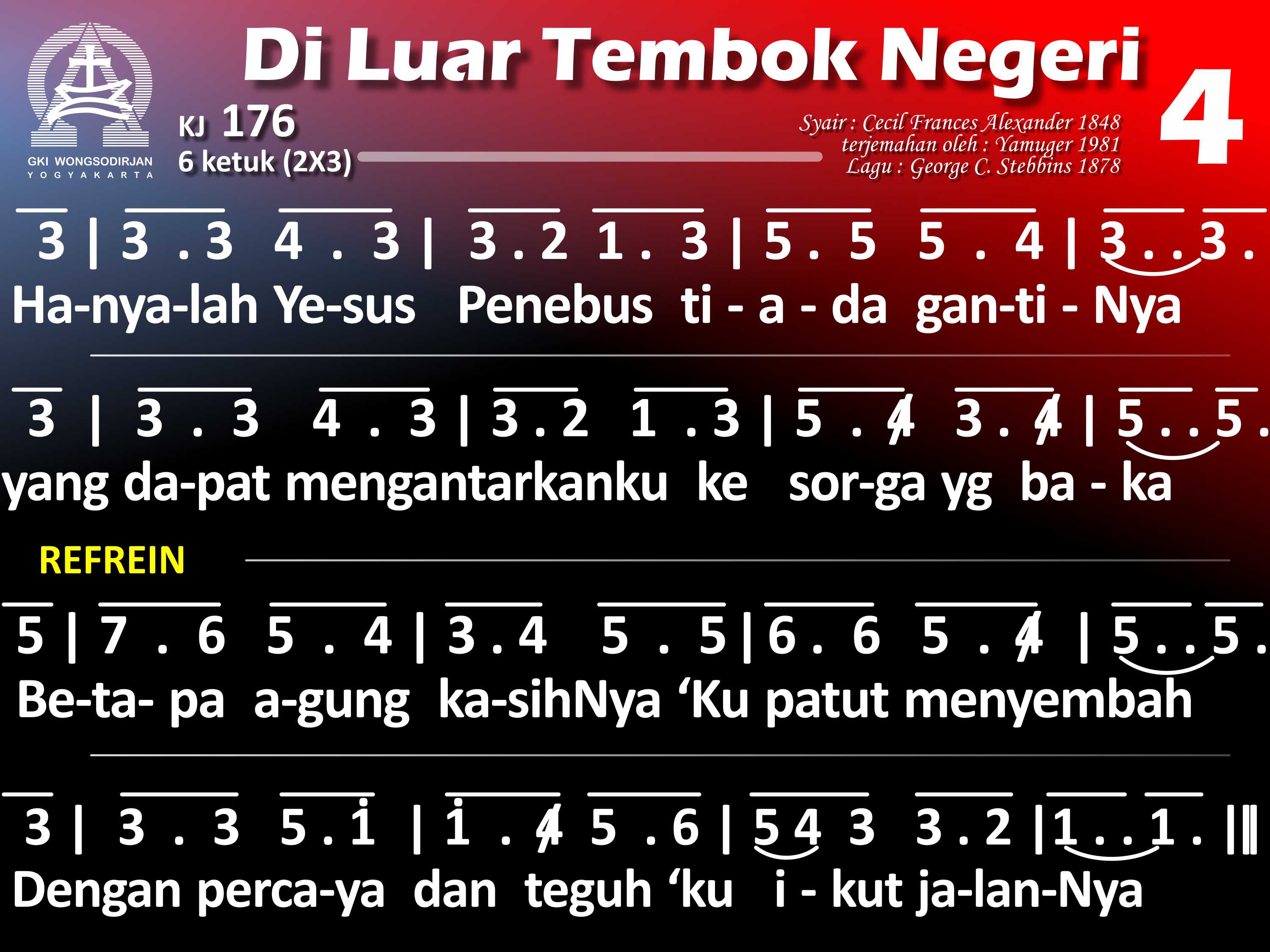 KidungOnline.com - KJ 176 DI LUAR TEMBOK NEGERI