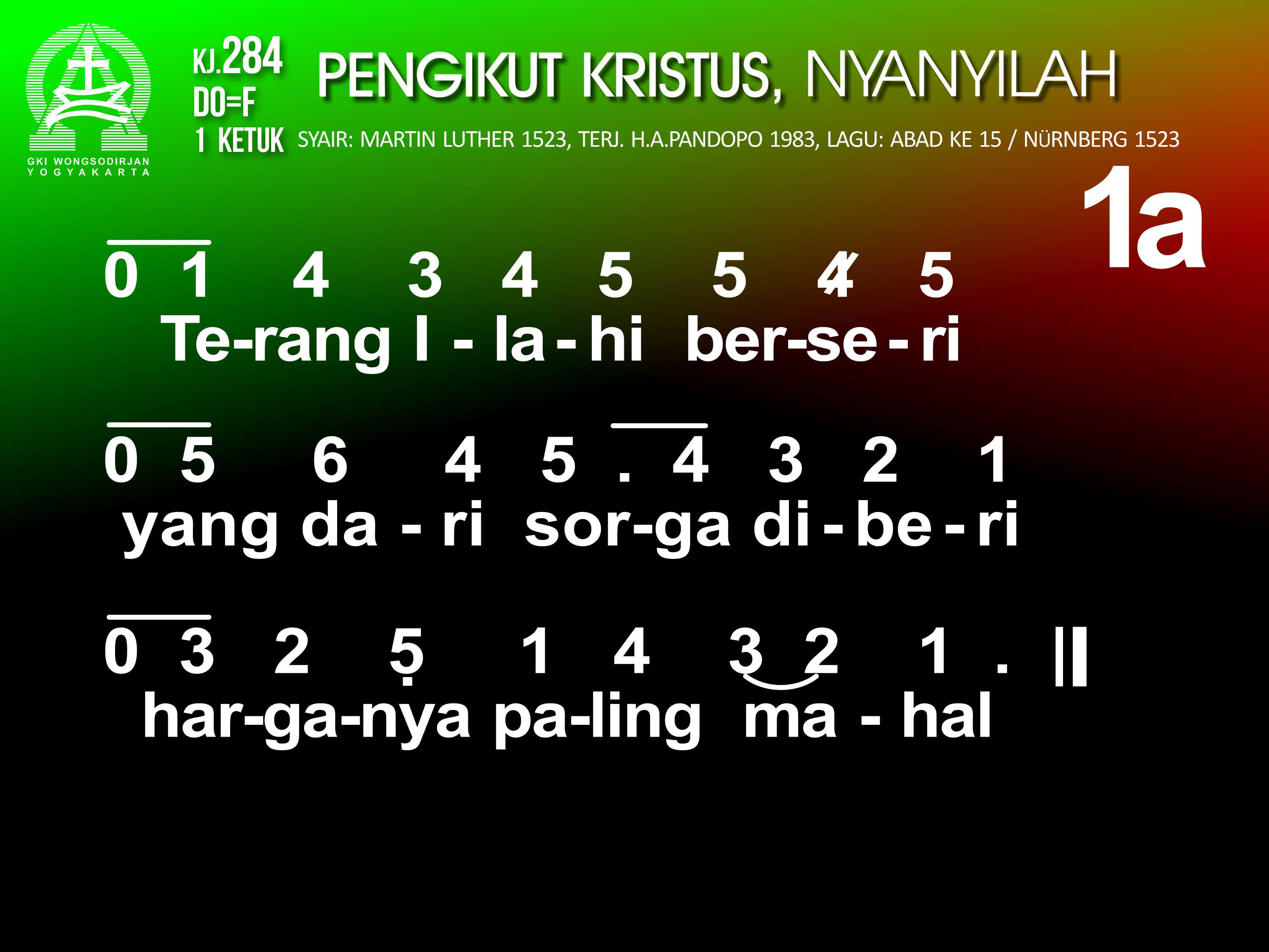 KidungOnline.com - KJ 284 PENGIKUT KRISTUS, NYANYILAH