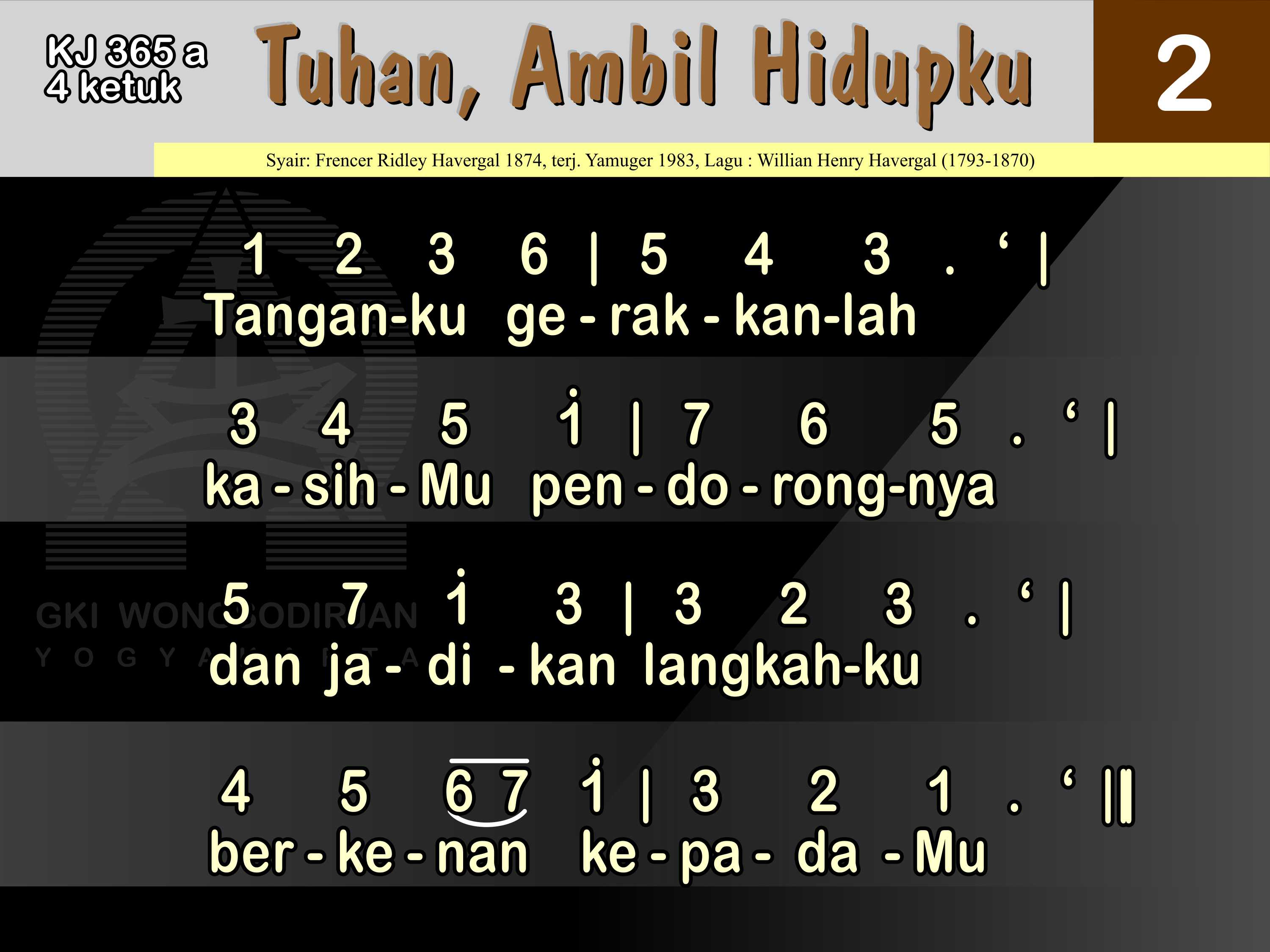 KidungOnline.com - KJ 365a TUHAN, AMBIL HIDUPKU