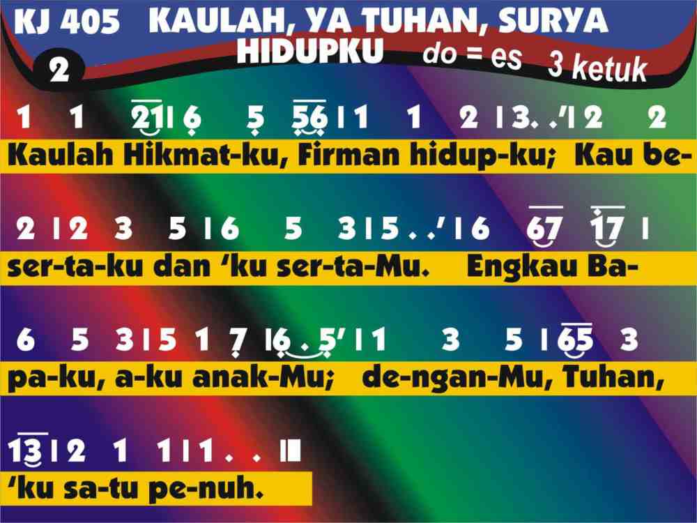 KidungOnline.com - KJ 405 KAULAH, YA TUHAN, SURYA HIDUPKU