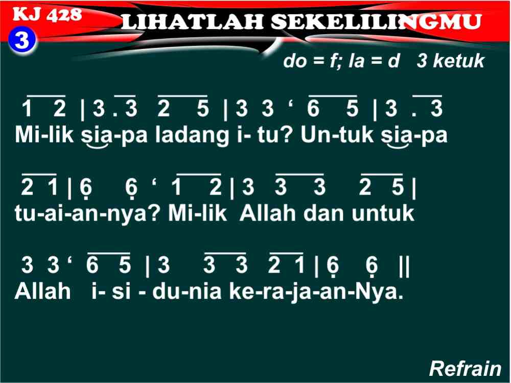 KidungOnline.com - KJ 428 LIHATLAH SEKELILINGMU