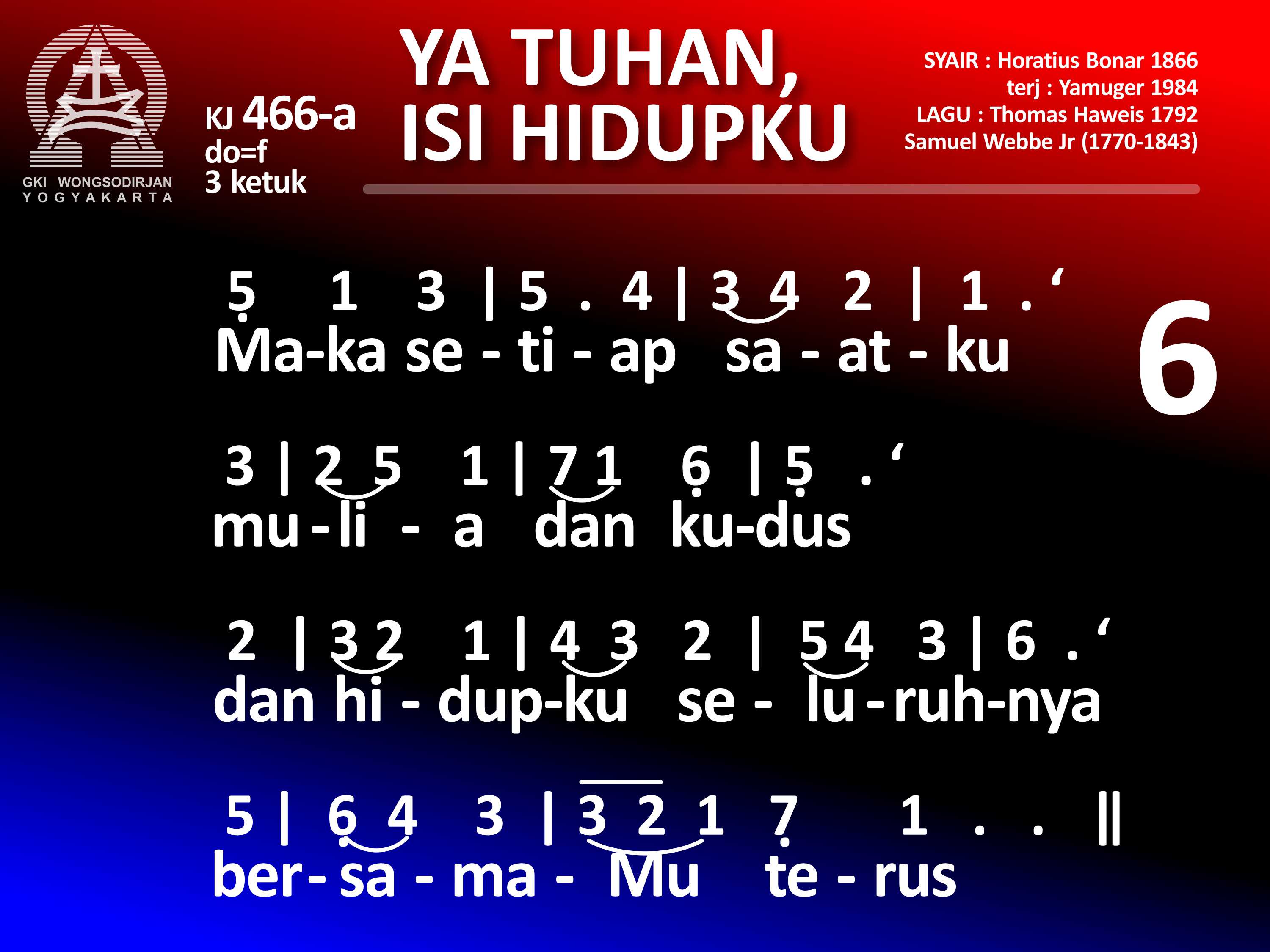 KidungOnline.com - KJ 466a YA TUHAN, ISI HIDUPKU