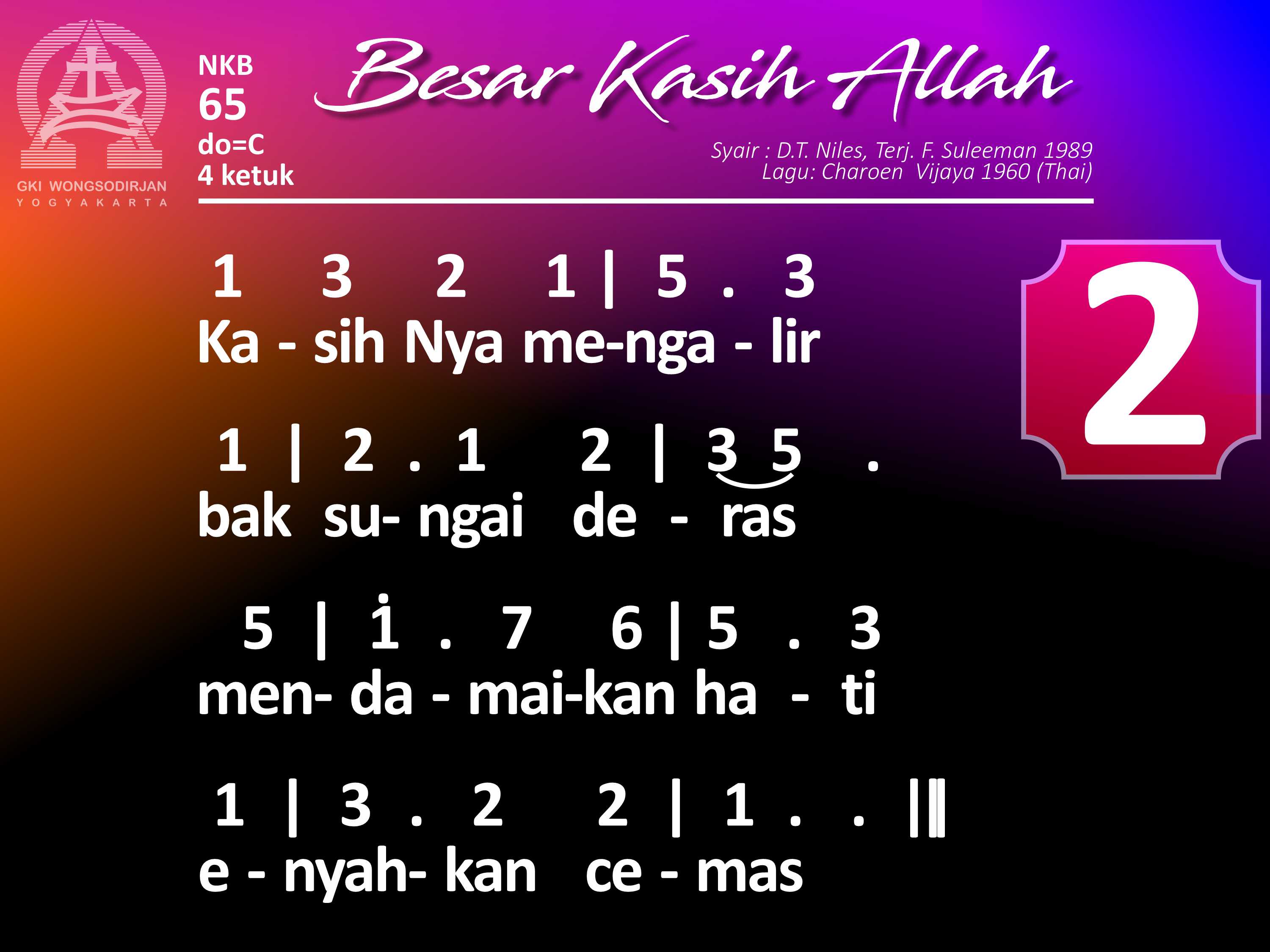 KidungOnline.com - NKB 065 BESAR KASIH ALLAH