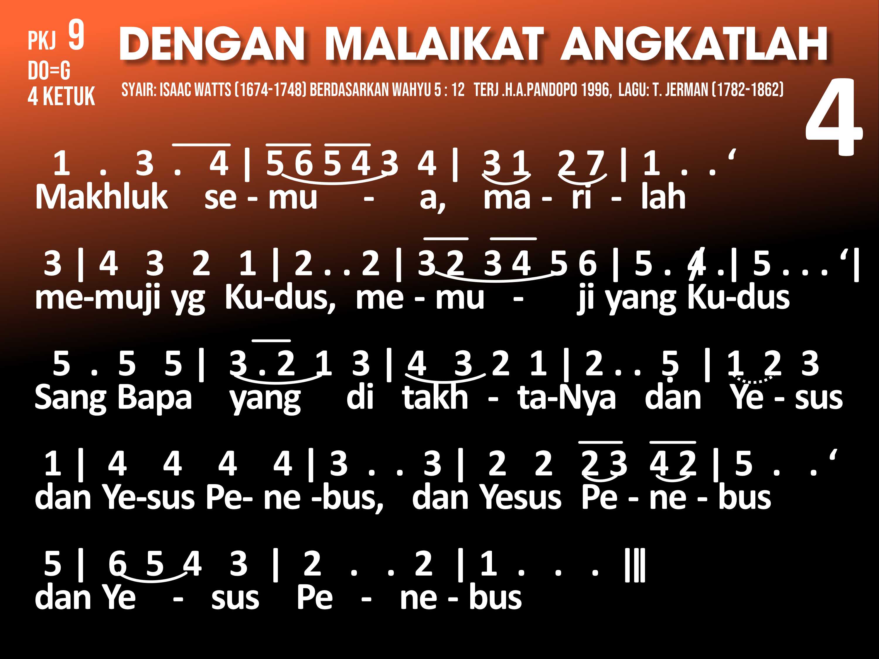 KidungOnline.com - PKJ 009 DENGAN MALAIKAT, ANGKATLAH