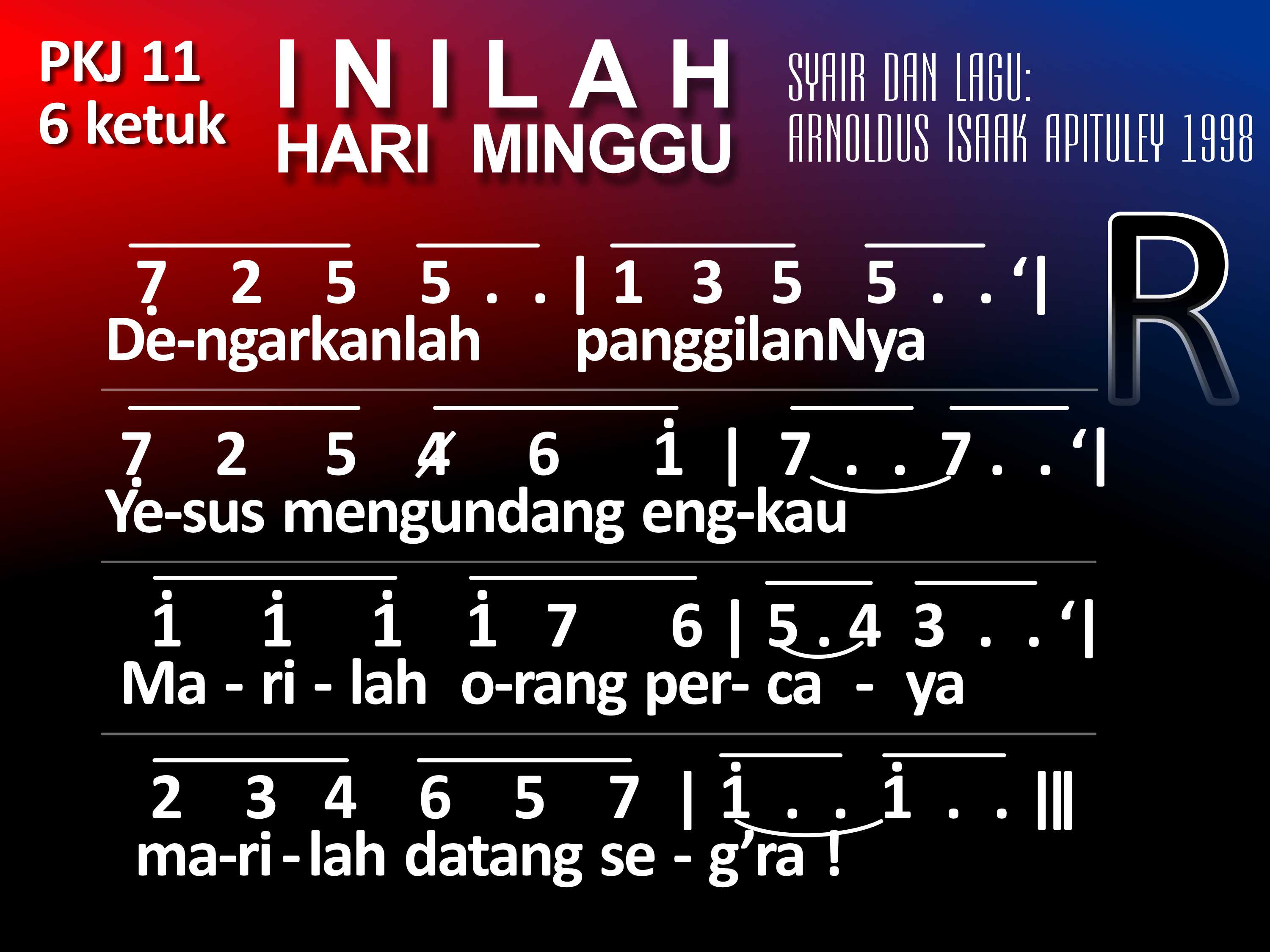 KidungOnline.com - PKJ 011 INILAH HARI MINGGU