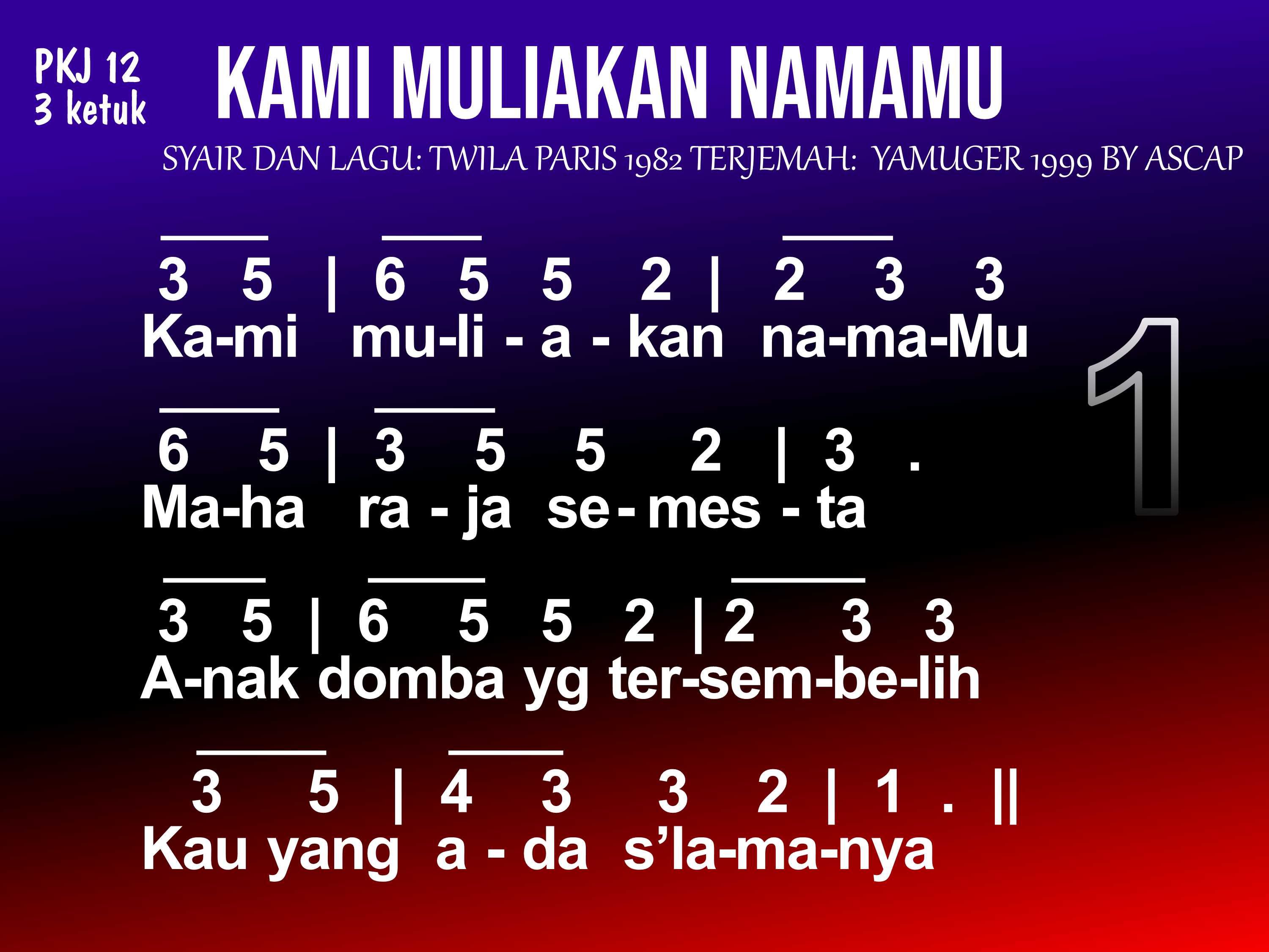 KidungOnline.com - PKJ 012 KAMI MULIAKAN NAMAMU