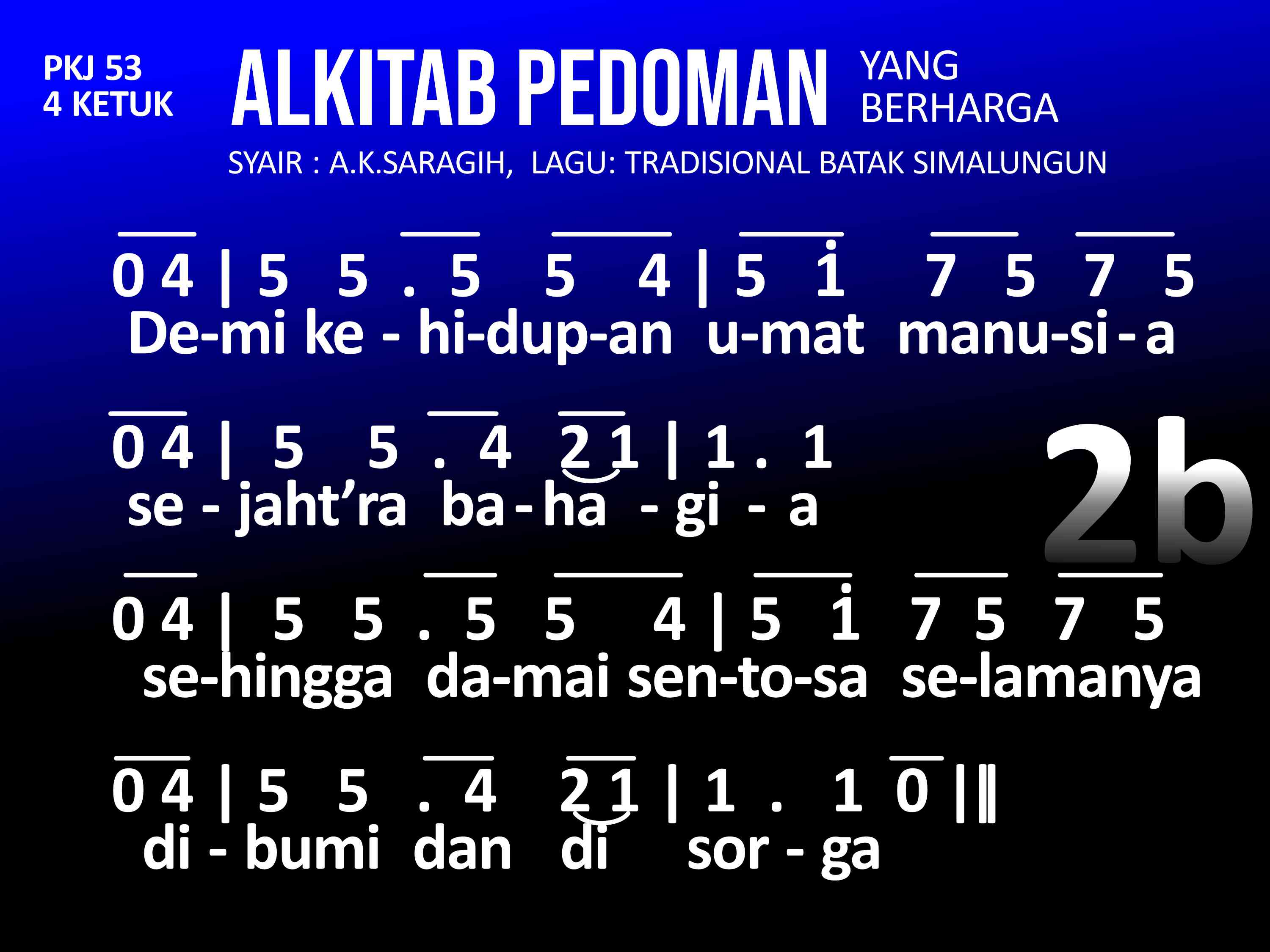 KidungOnline.com - PKJ 053 ALKITAB PEDOMAN YANG BERHARGA