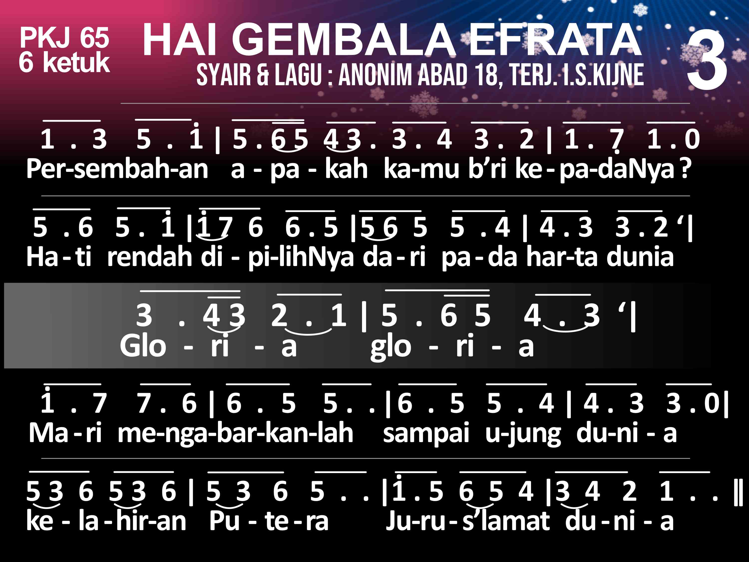 KidungOnline.com - PKJ 065 HAI GEMBALA EFRATA