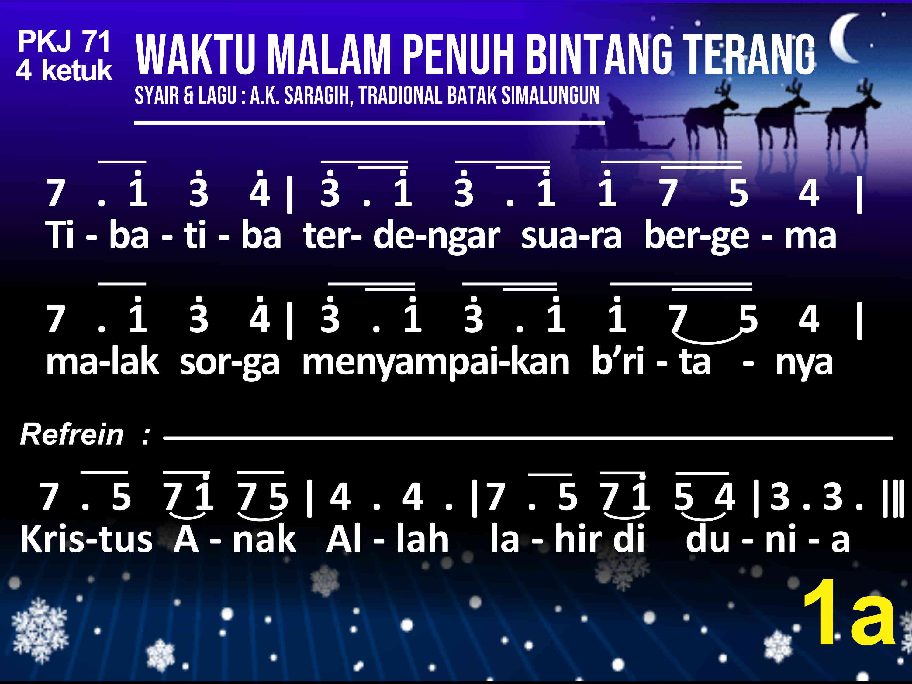 KidungOnline.com - PKJ 071 WAKTU MALAM PENUH BINTANG TERANG