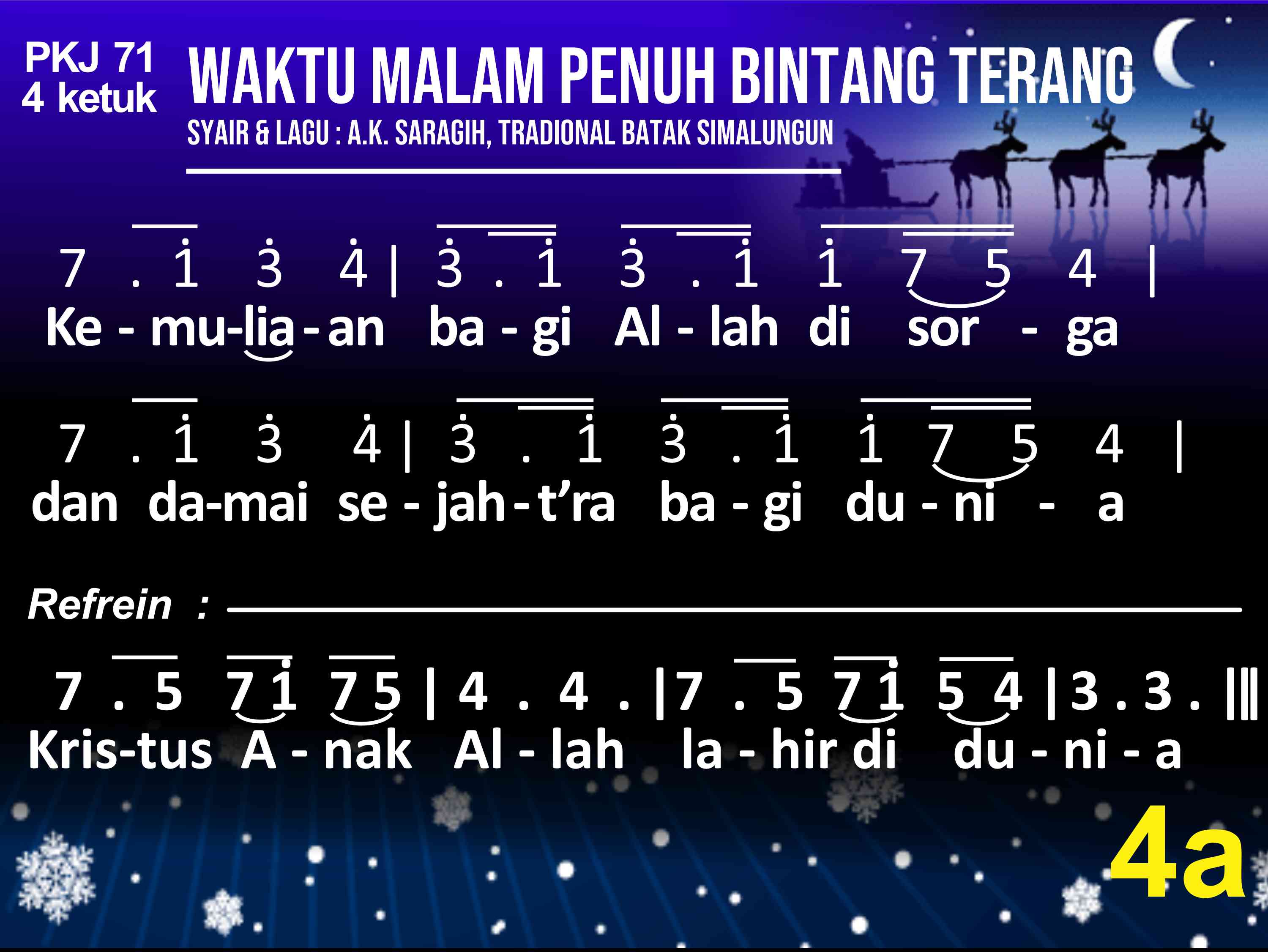 KidungOnline.com - PKJ 071 WAKTU MALAM PENUH BINTANG TERANG