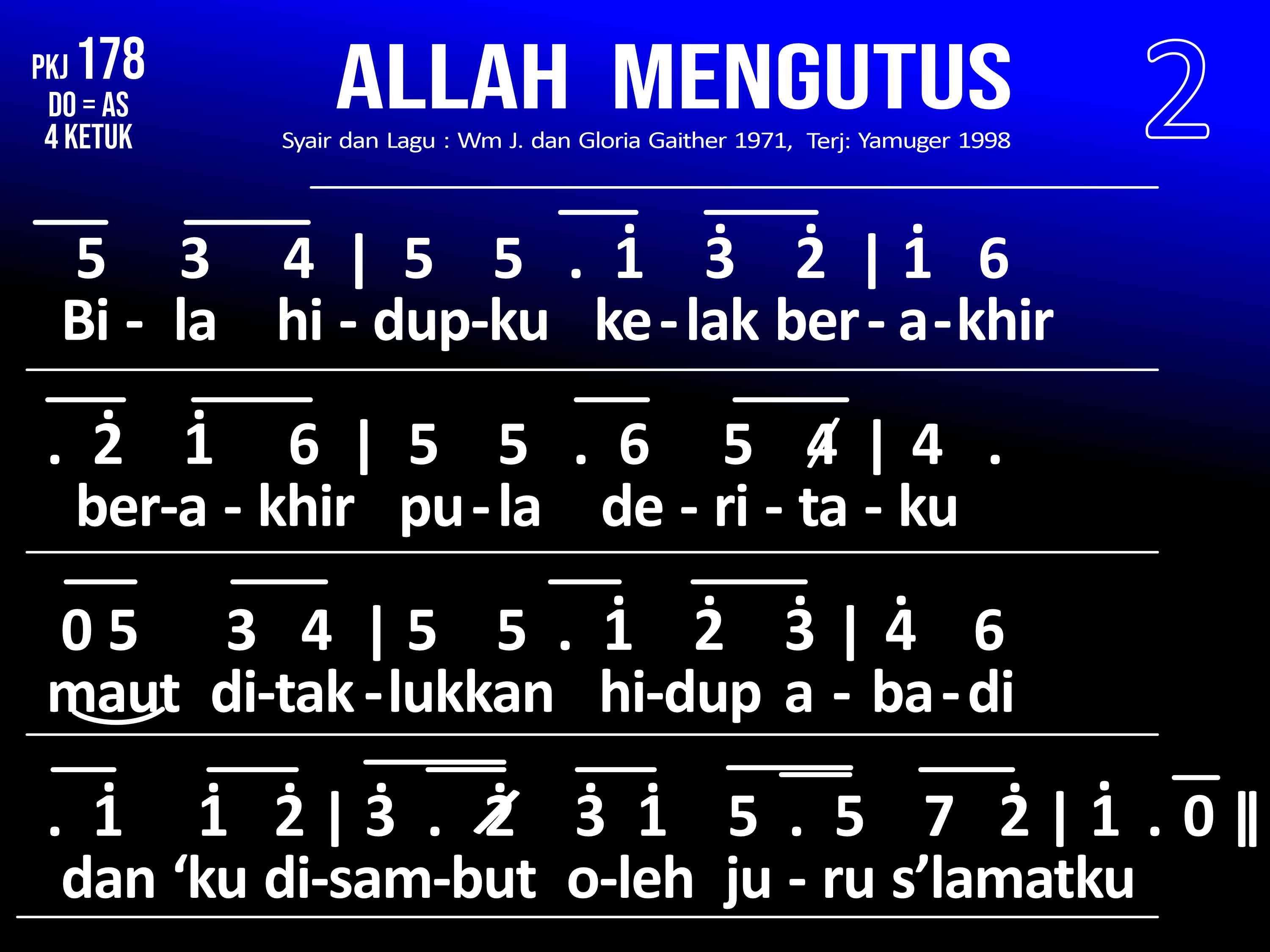 KidungOnline.com - PKJ 178 ALLAH MENGUTUS