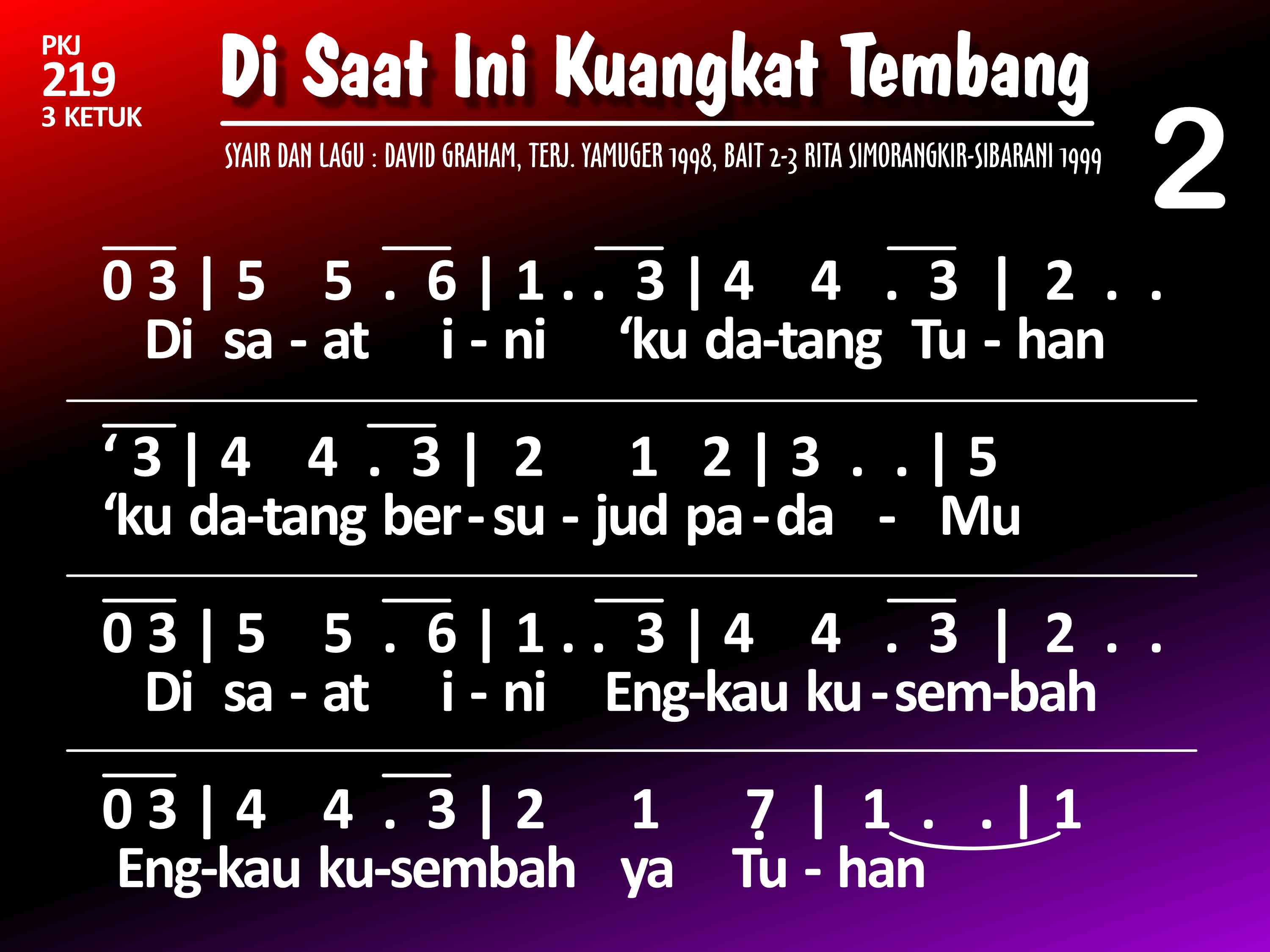 KidungOnline.com - PKJ 219 DI SAAT INI KUANGAT TEMBANG