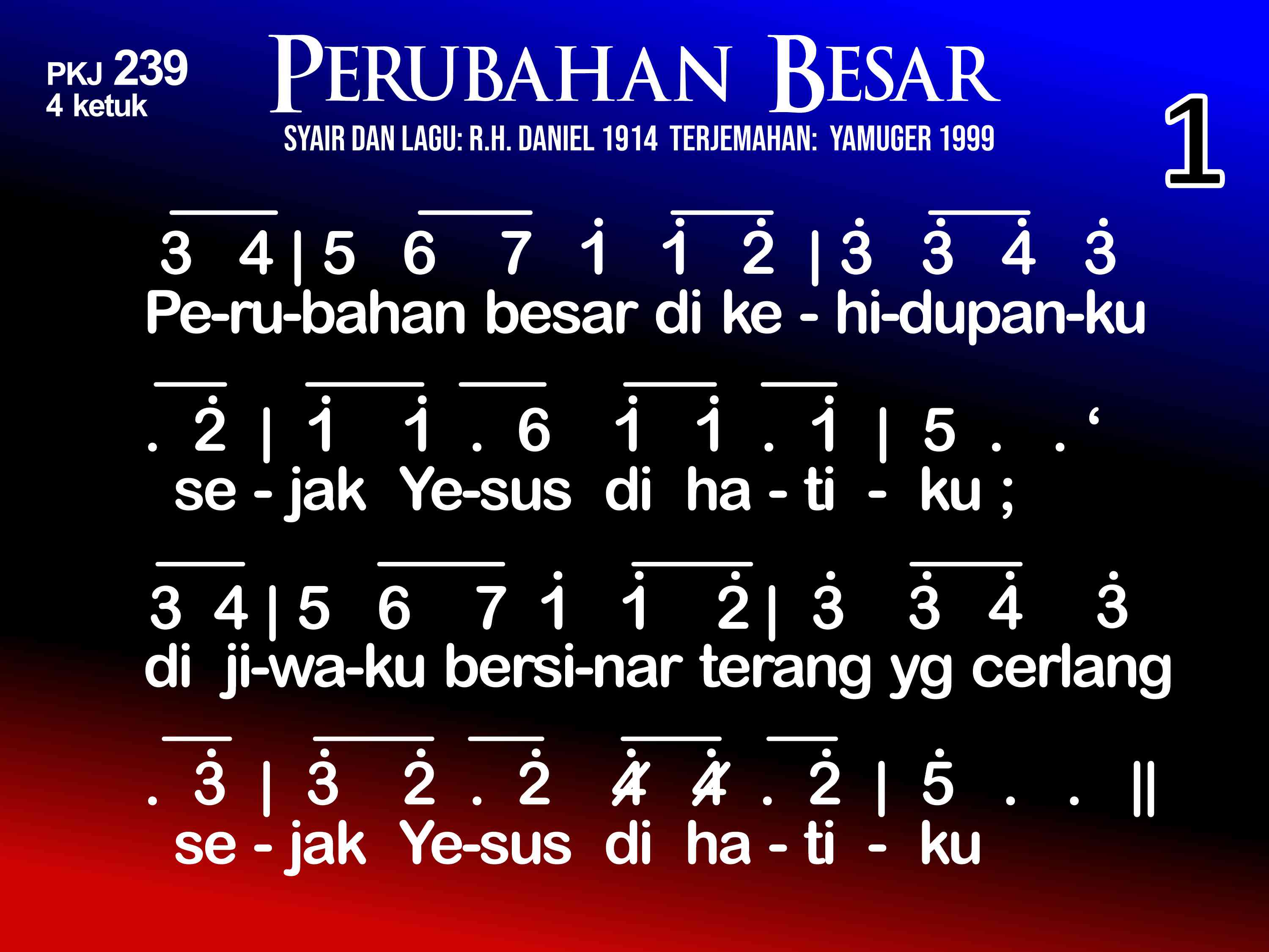 KidungOnline.com - PKJ 239 PERUBAHAN BESAR