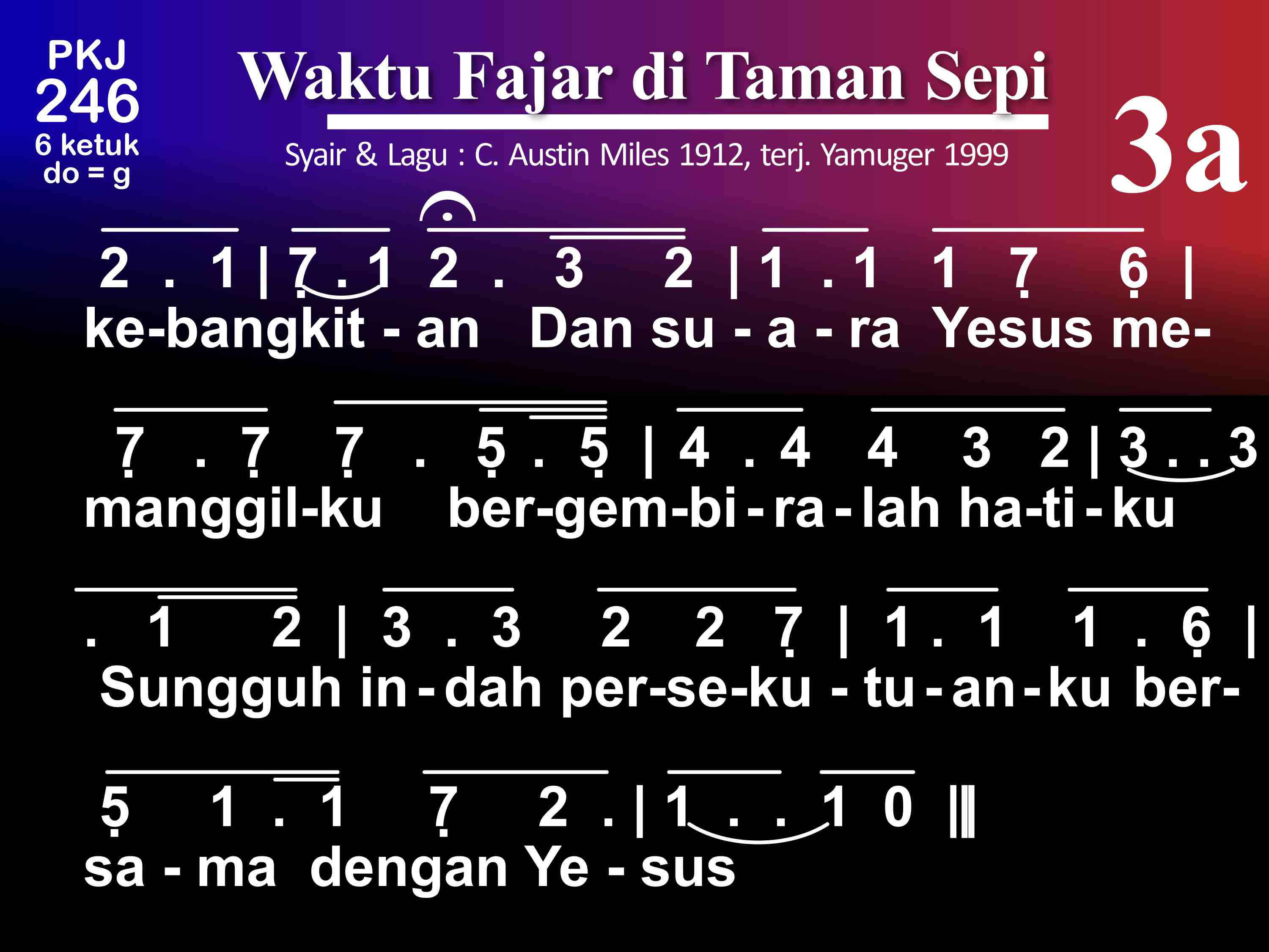 KidungOnline.com - PKJ 246 WAKTU FAJAR DI TAMAN SEPI