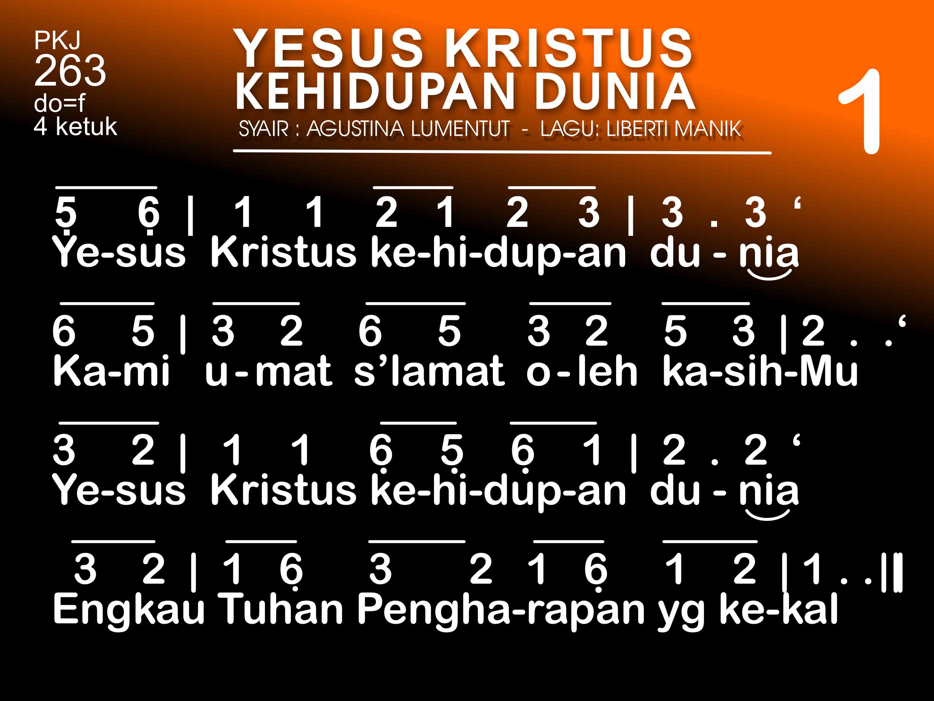 KidungOnline.com - PKJ 263 YESUS KRISTUS KEHIDUPAN DUNIA