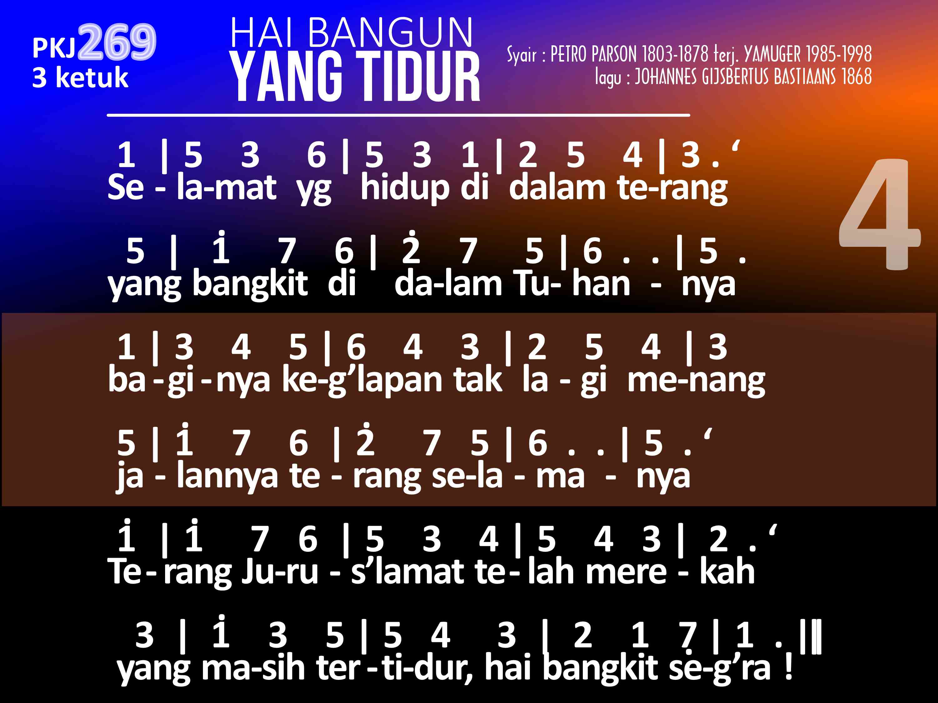 KidungOnline.com - PKJ 269 HAI BANGUN, YANG TIDUR