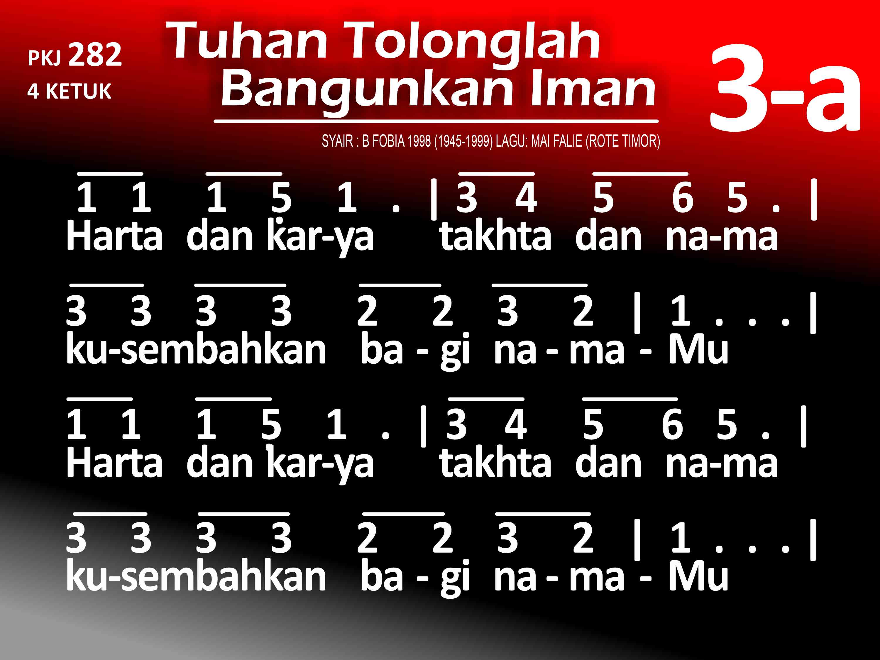 KidungOnline.com - PKJ 282 TUHAN, TOLONGLAH, BANGUNKAN IMAN