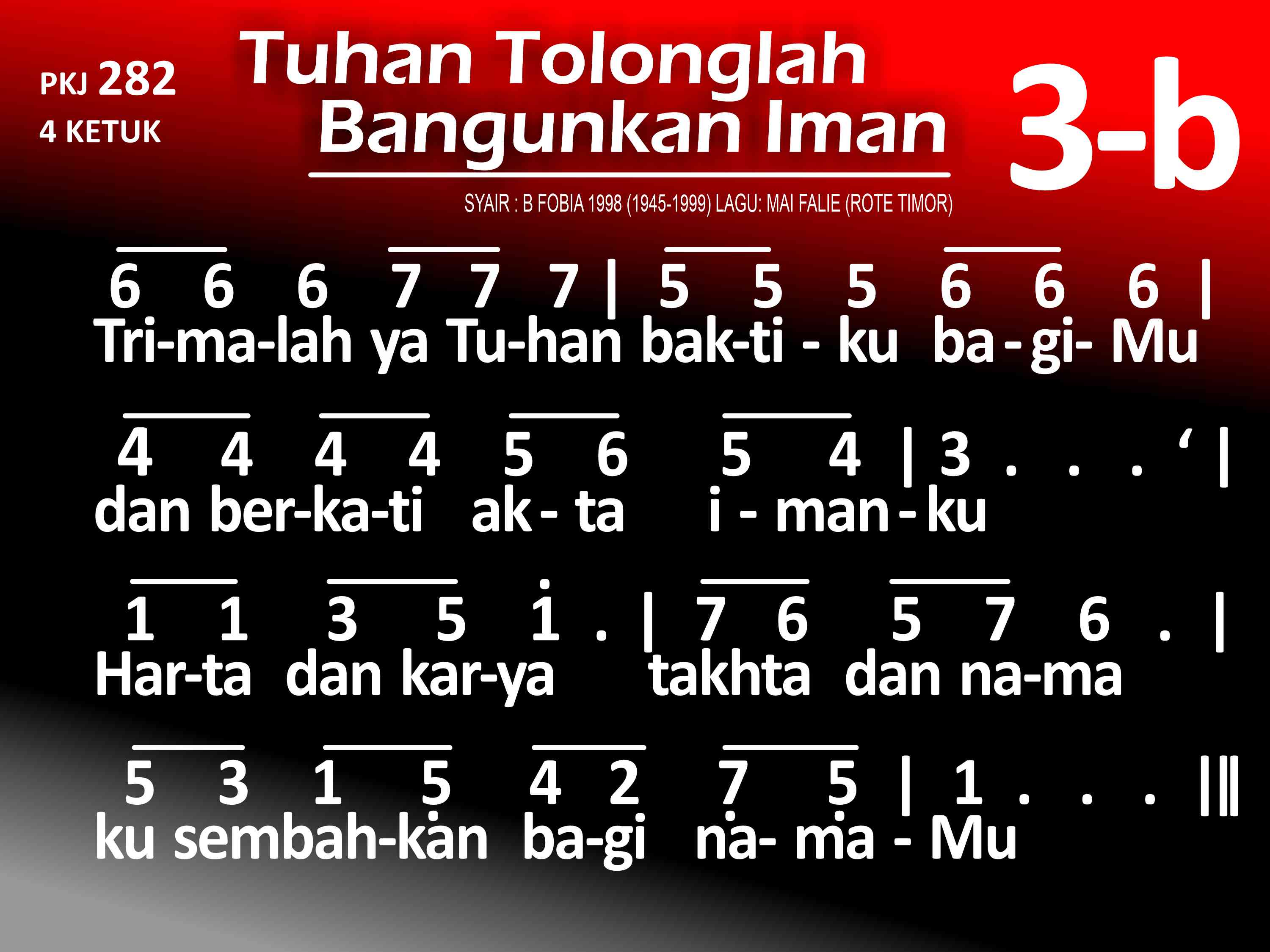 KidungOnline.com - PKJ 282 TUHAN, TOLONGLAH, BANGUNKAN IMAN