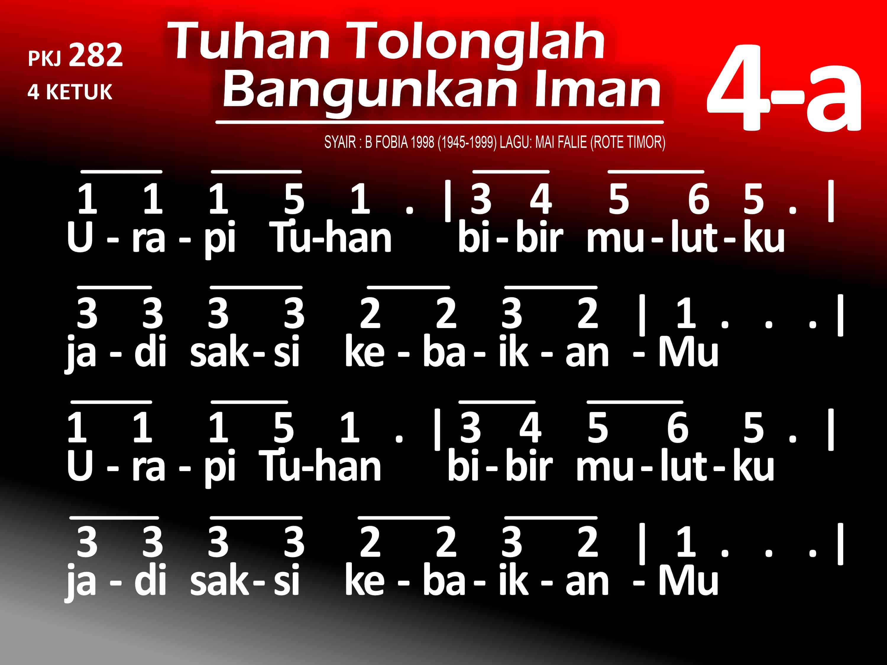 KidungOnline.com - PKJ 282 TUHAN, TOLONGLAH, BANGUNKAN IMAN