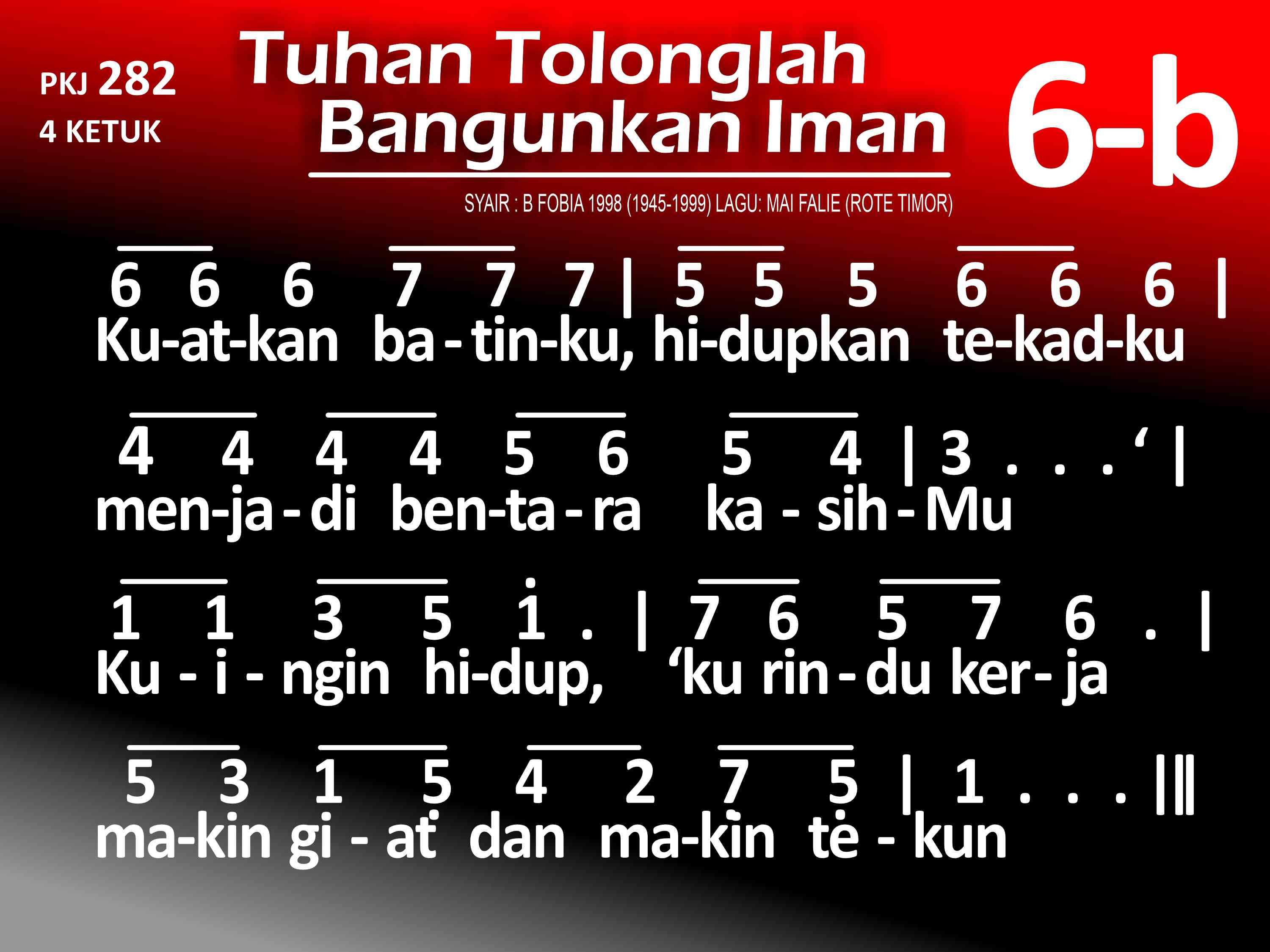 KidungOnline.com - PKJ 282 TUHAN, TOLONGLAH, BANGUNKAN IMAN