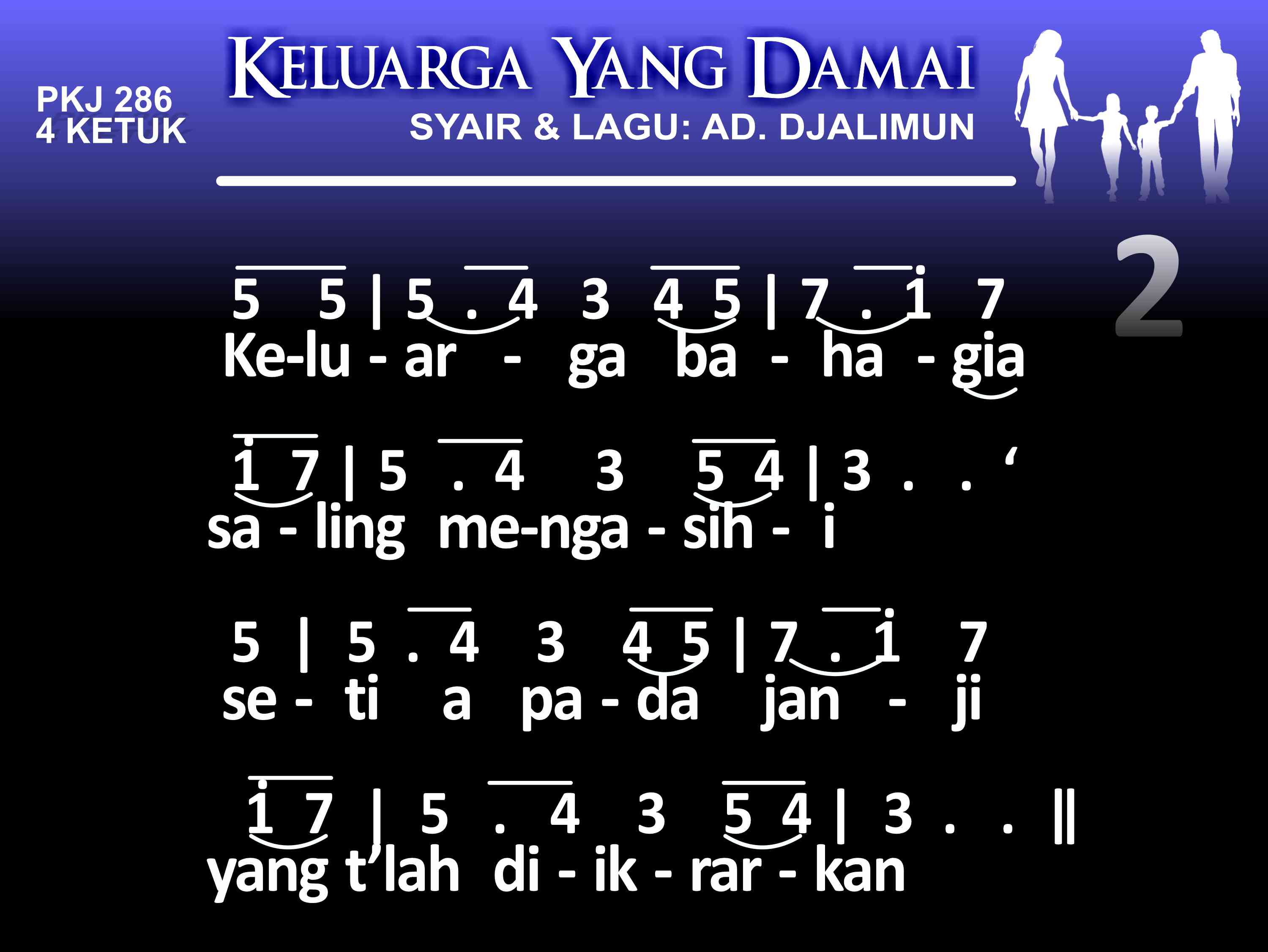 KidungOnline.com - PKJ 286 KELUARGA YANG DAMAI